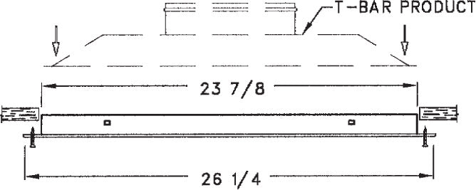 Surface Mount T-Bar Frame SMTB-1X2 - Registers-Direct